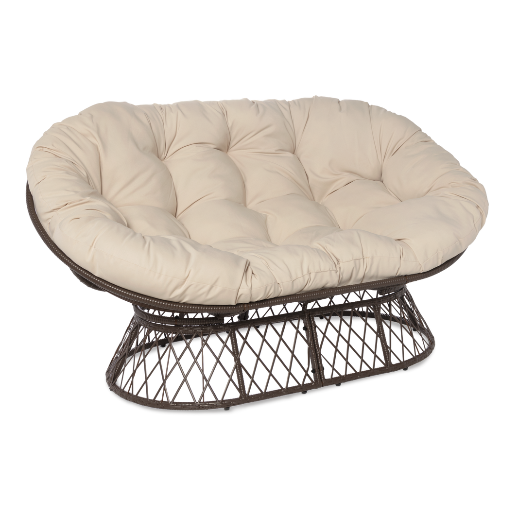 Rattan Double Papasan Chair | Double Wide Swivel Chair - Milliard Brands