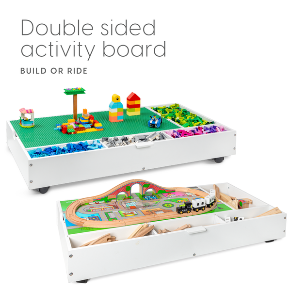 Kids Building Block Table | Rolling Play Table for Kids - Milliard Brands